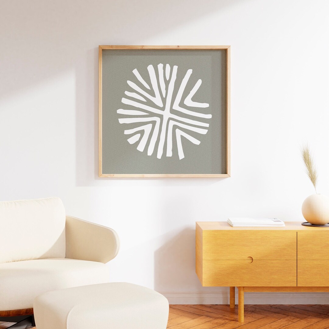 Taino Sun Wall Decor, Ancient Puerto Rico Wall Art 30x30, Minimal Soft ...