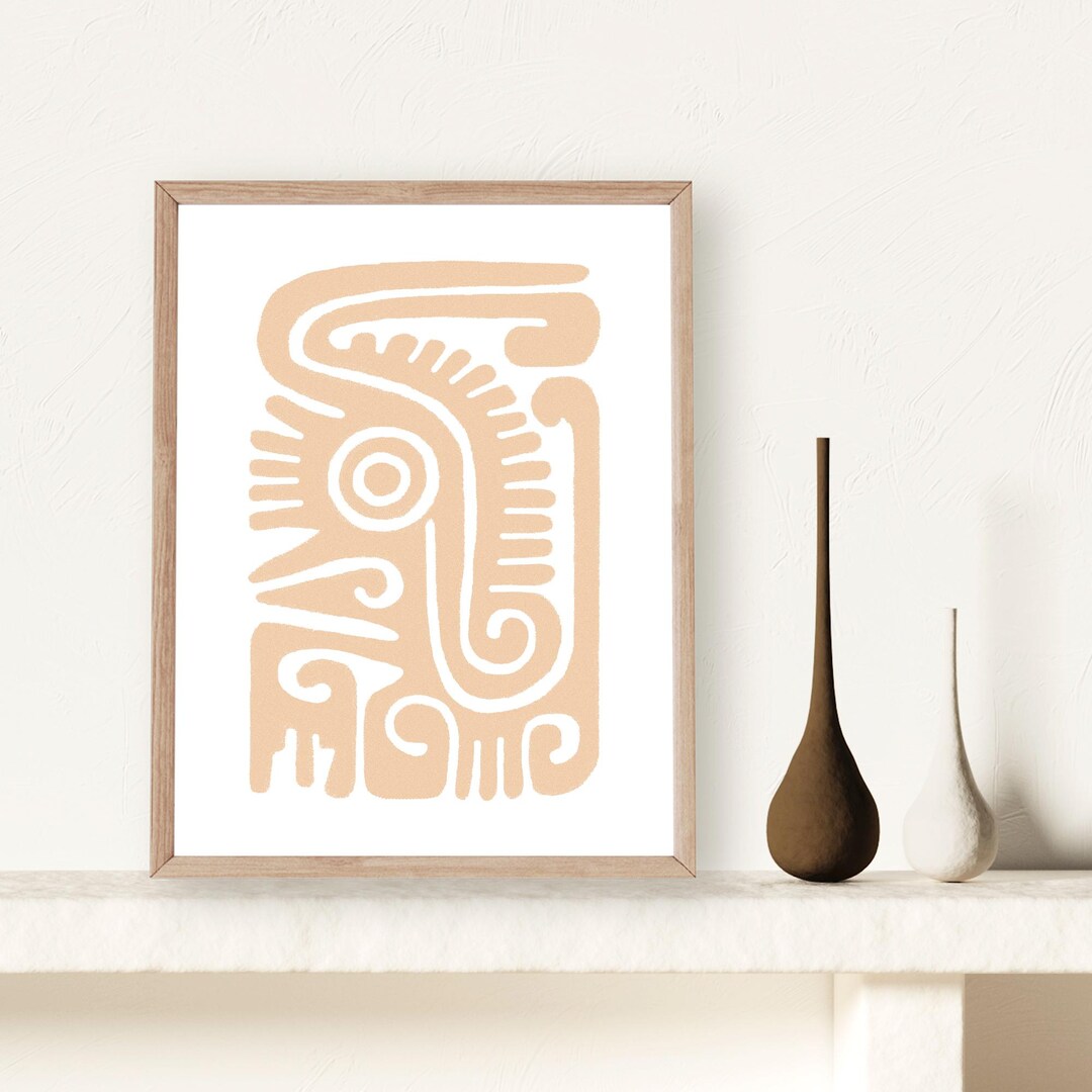 Tribal Creature Art Print: Abstract Colombian Poster (digital Download ...