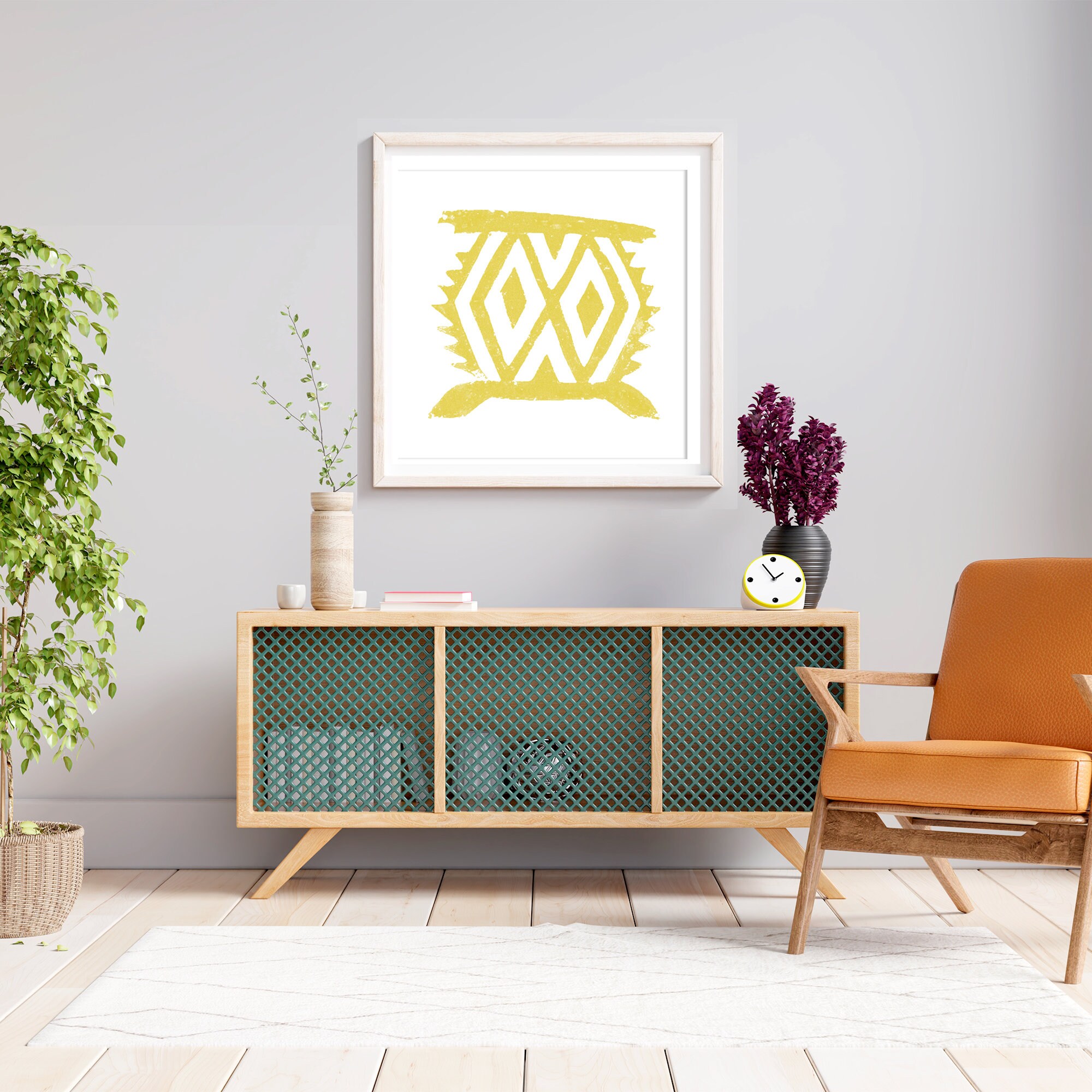 Rhombus Poster African Art Digital Download Ghana Wall | Etsy España