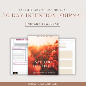 30-day Printable Goal Setting Journal – Take A Break, Set Your ...