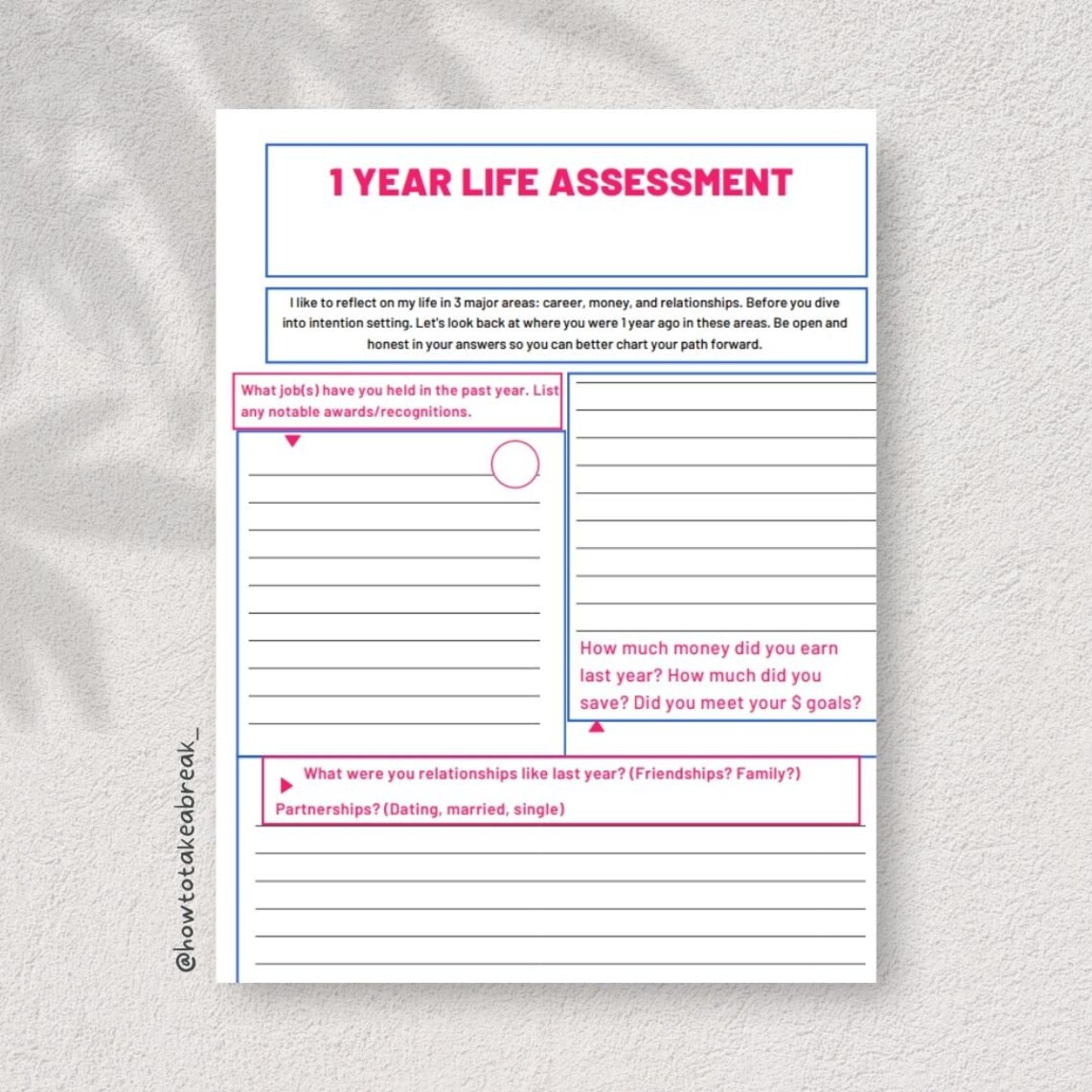 Printable 30 Day Intention Journal Templates Premade Journal Printable ...