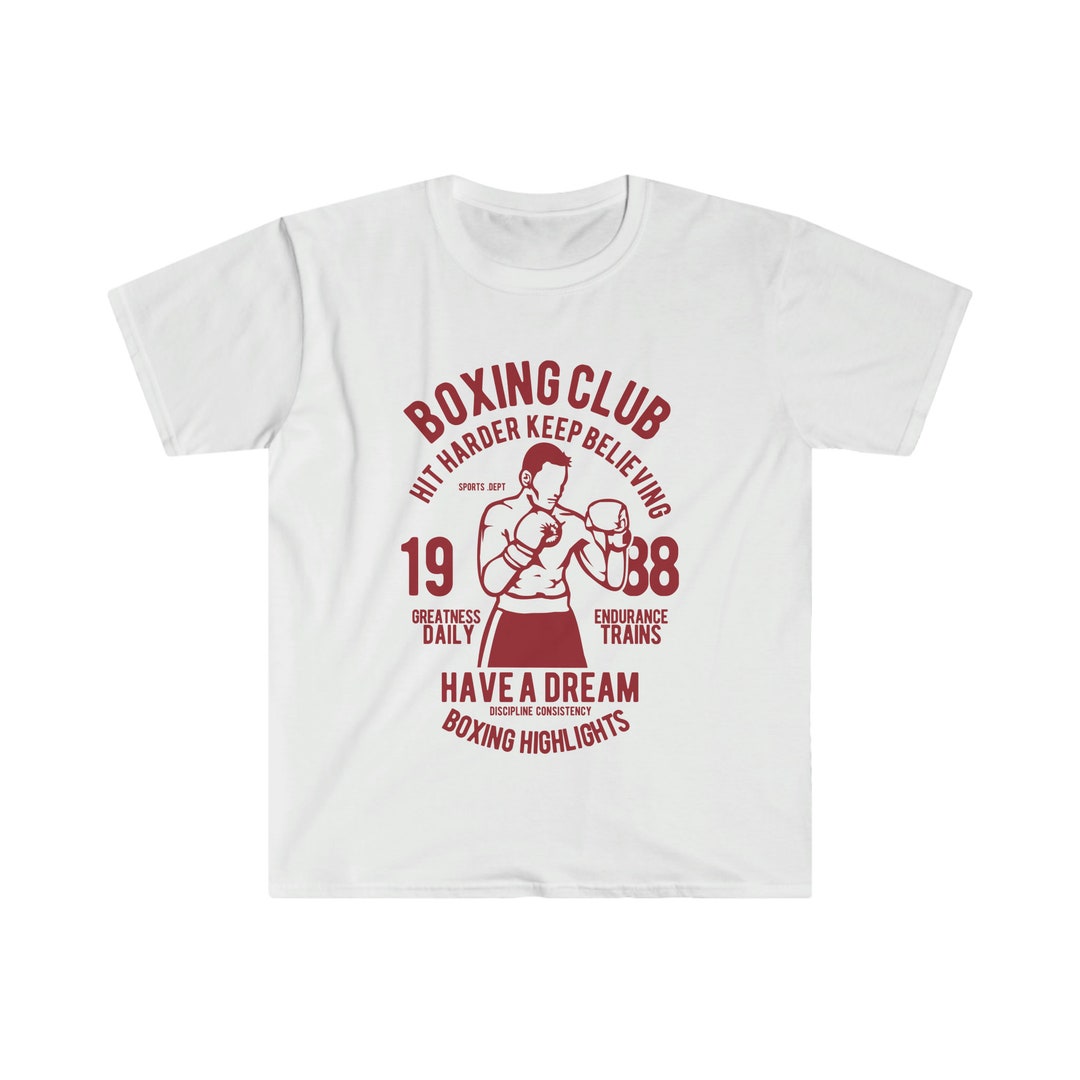 Boxer Boxing Vintage Poster Boxing Club Gym Unisex Softstyle T-shirt ...
