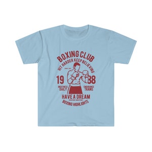 Boxer Boxing Vintage Poster Boxing Club Gym Unisex Softstyle T-shirt ...