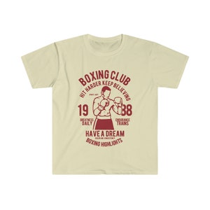 Boxer Boxing Vintage Poster Boxing Club Gym Unisex Softstyle T-shirt ...