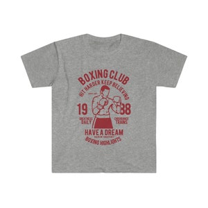 Boxer Boxing Vintage Poster Boxing Club Gym Unisex Softstyle T-shirt ...