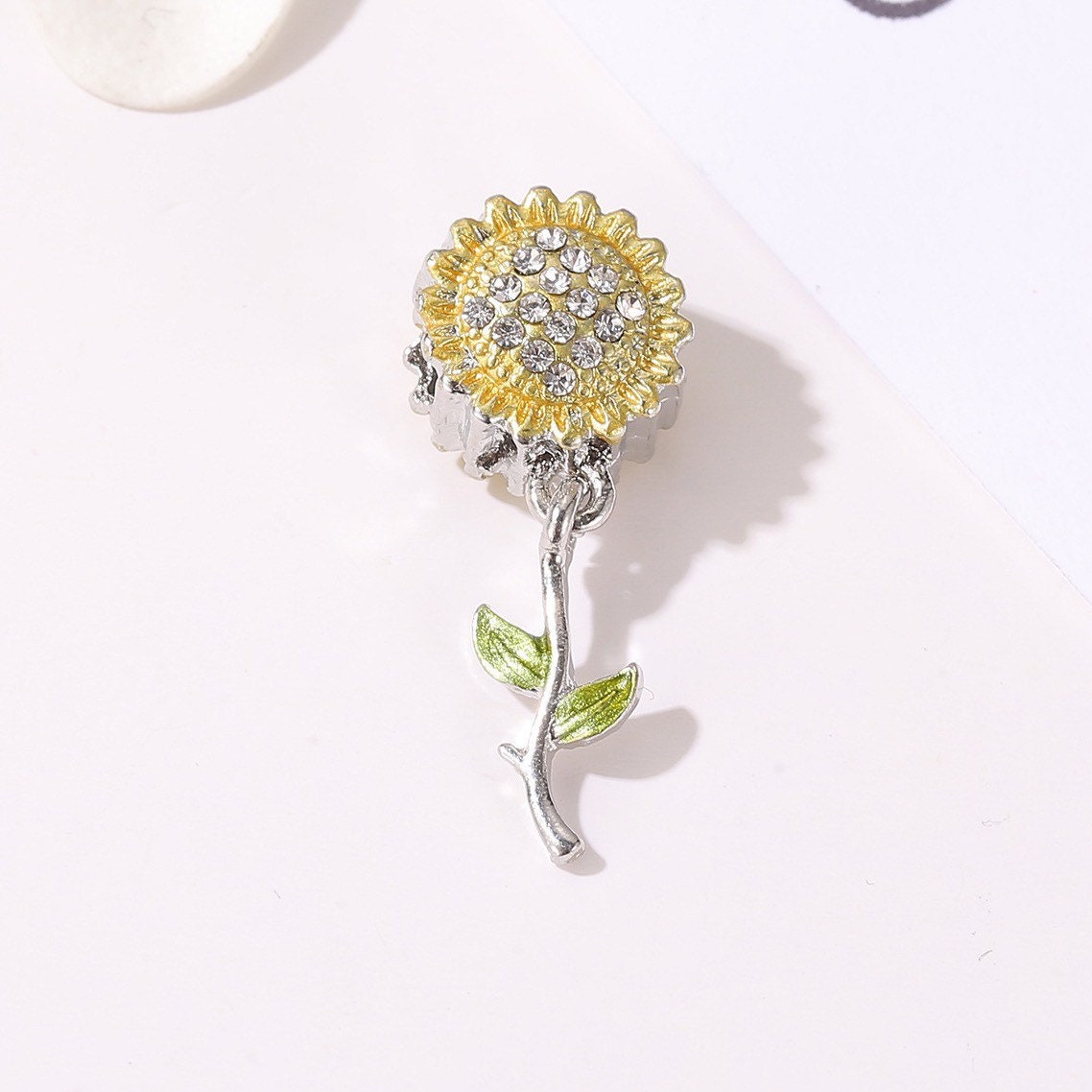Enameled Sun Flower Charm Enamel Sun Flower Charm for - Etsy