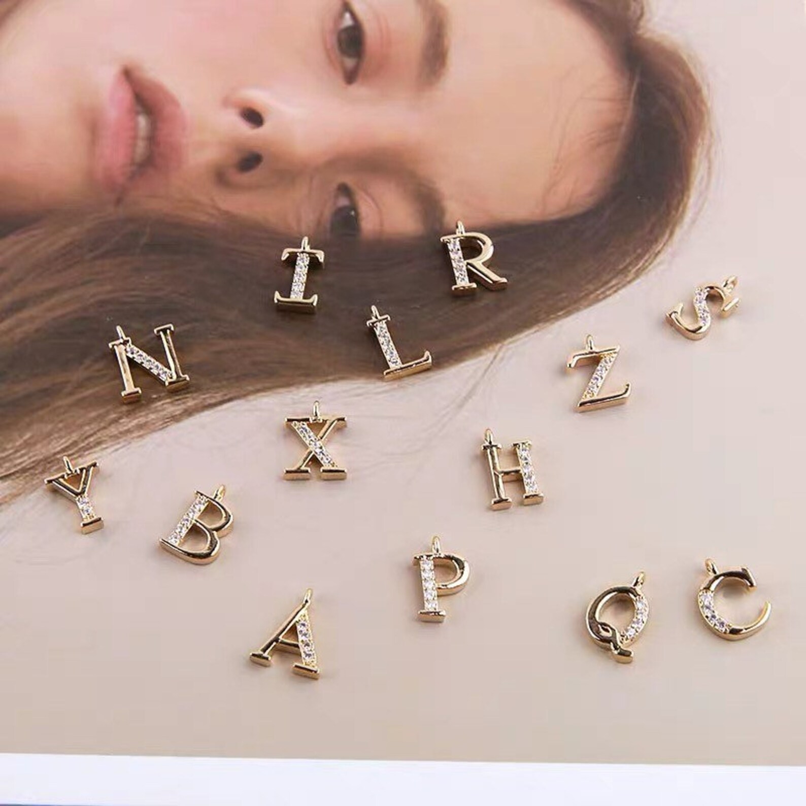 Alphabet Charms Alphabet Letter Pendants Letter Charms - Etsy