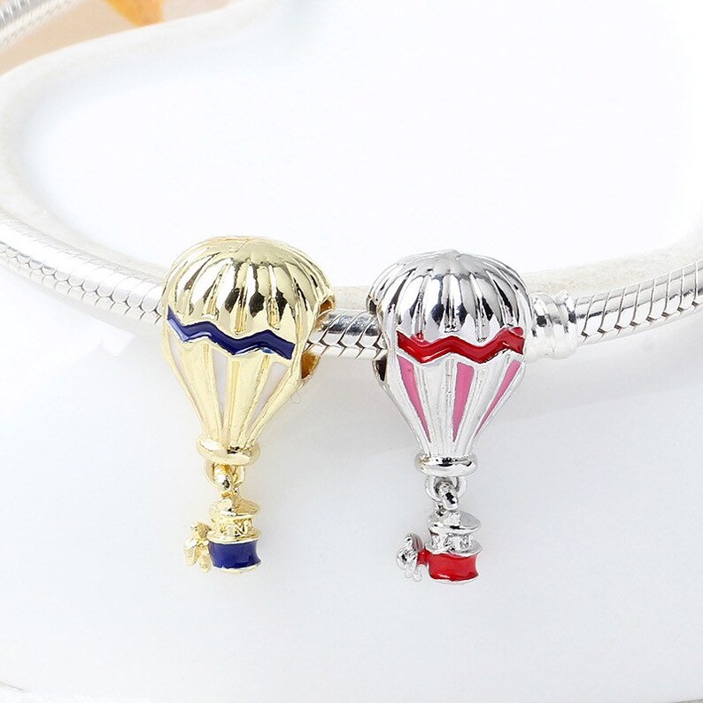 Multi Color Enameled Air Balloon Charm for Bracelet Making | Etsy