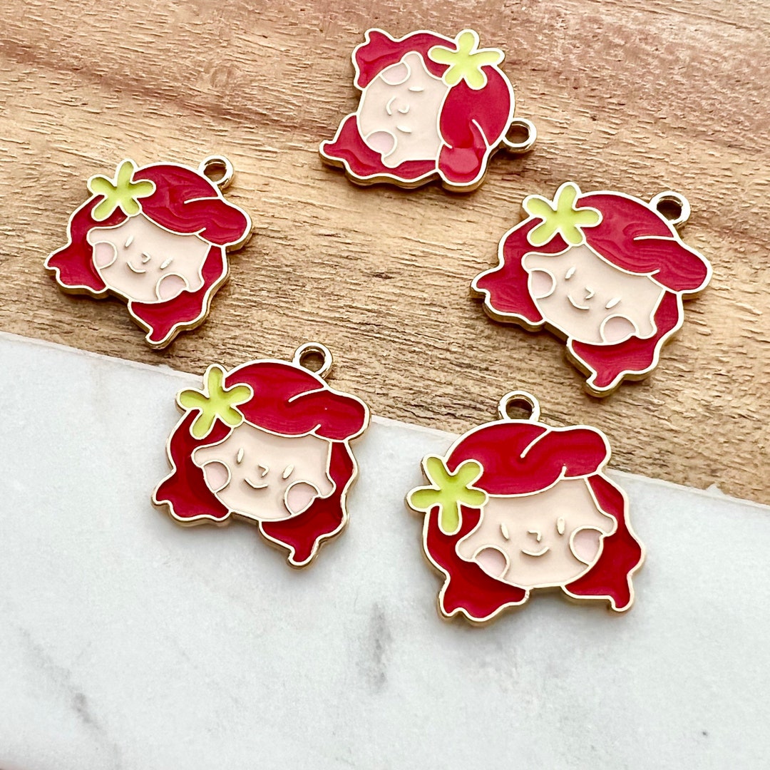 Bulk! 5pc Enamel Little Girl Portrait Charm, Little Girl Charm, Party ...