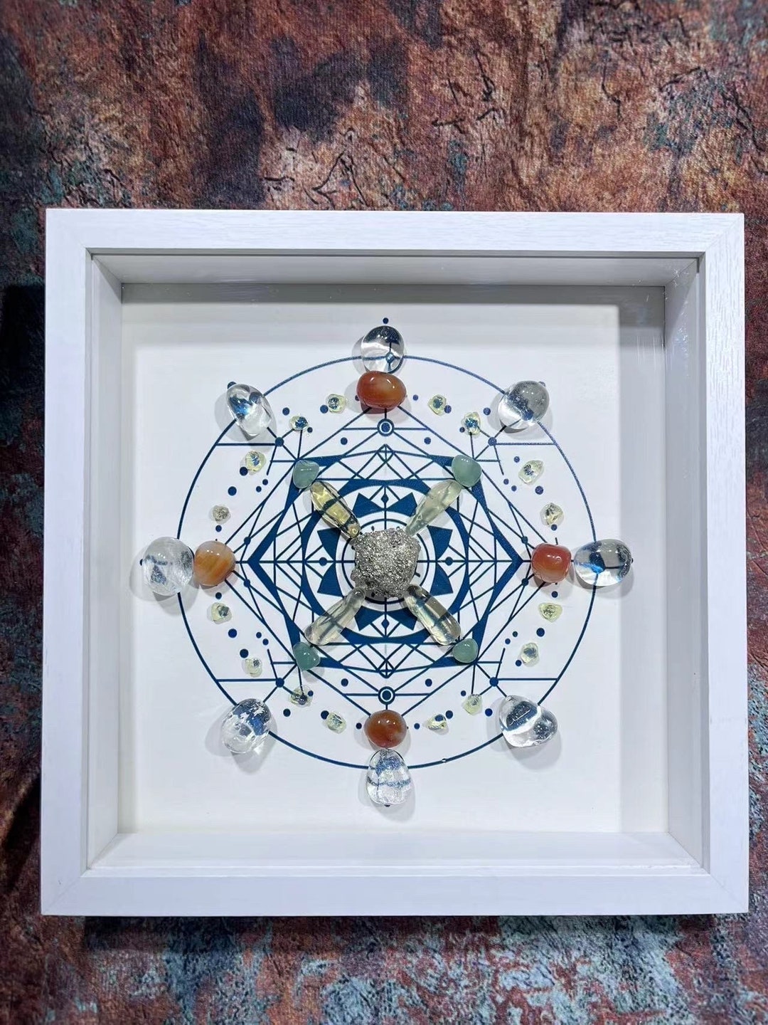 Healing Crystal Grid Art, Abundance and Enlightenment Energy Array ...