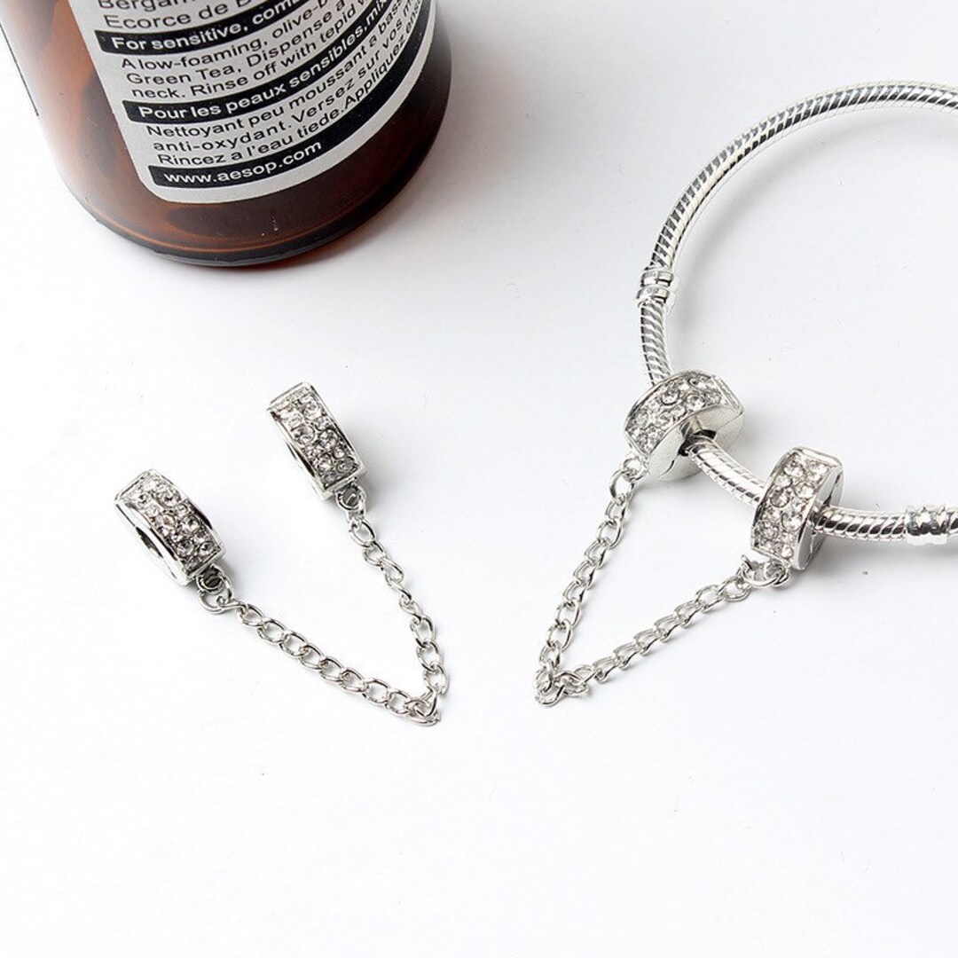 Rhinestone Star Safety Chain for Bracelet, Bracelet Safety Chain ...