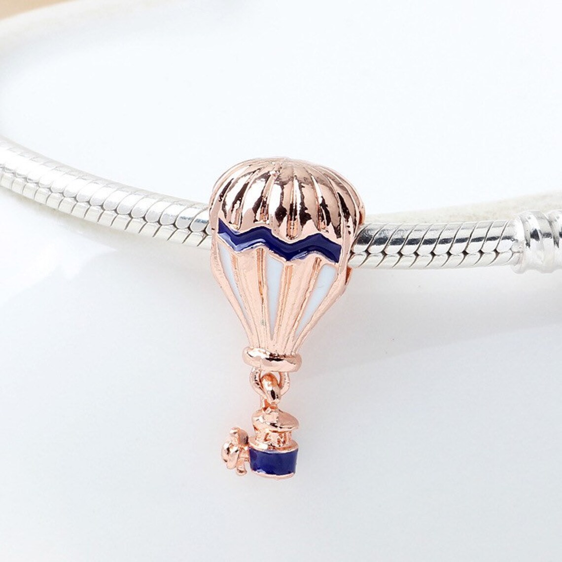 Multi Color Enameled Air Balloon Charm for Bracelet Making | Etsy