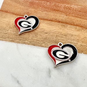 2 Pc Georgia Bulldogs Charms, Gameday Charms, Georgia Bulldogs Jewelry ...