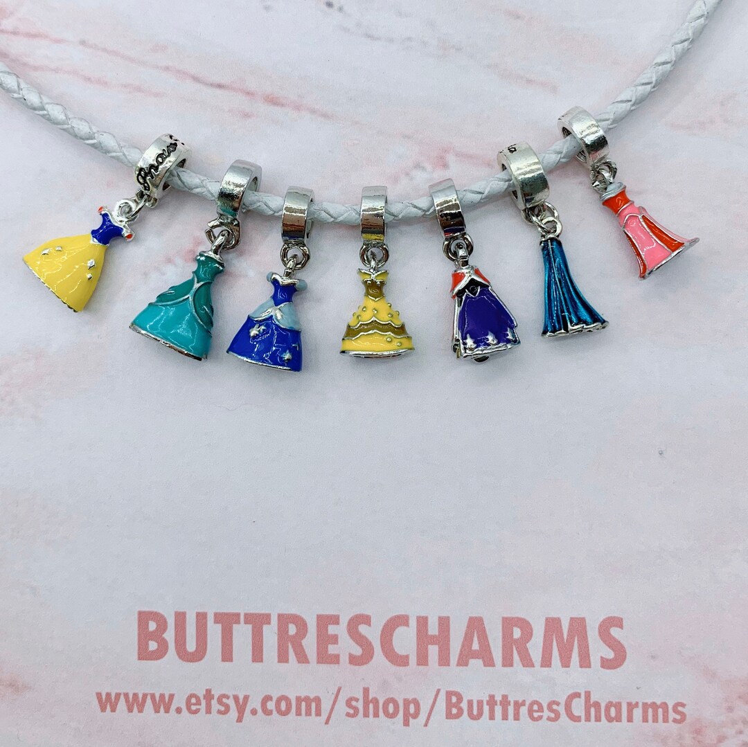 Cute Enamel Princess Dress Charm, Princess Charm, Princess Dress ...