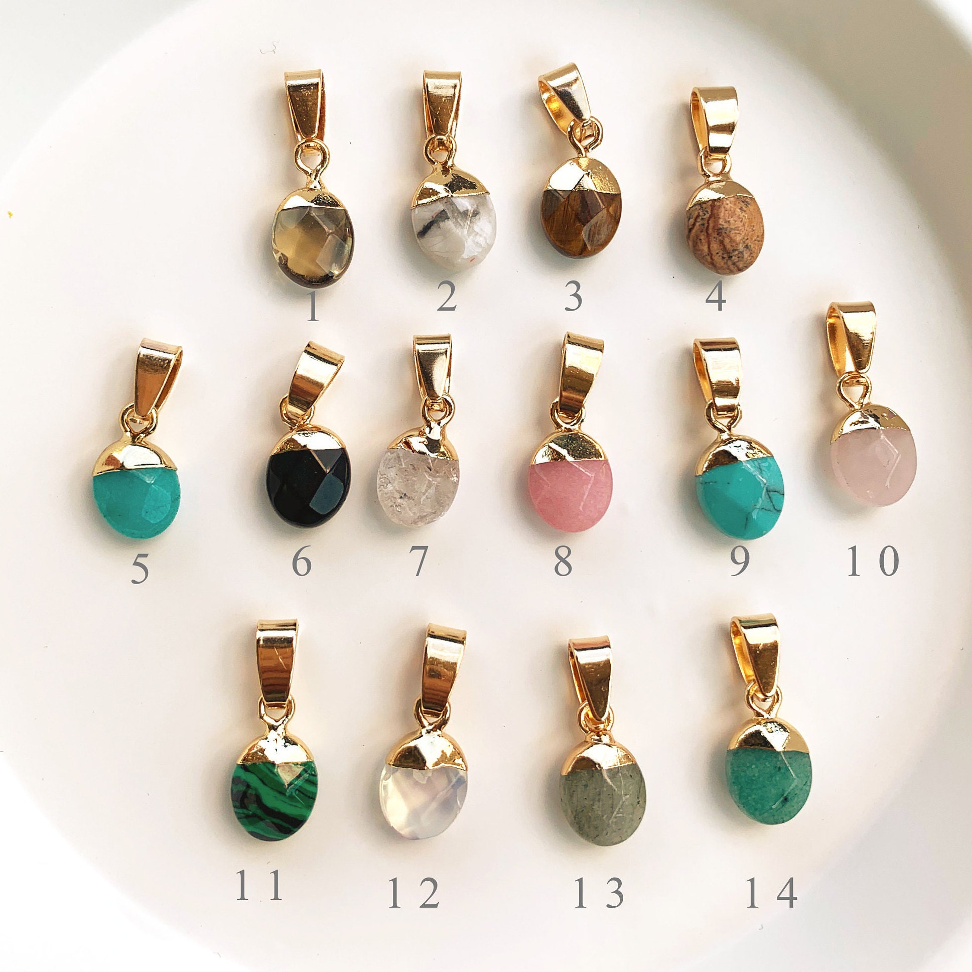 Natural Stone Pendant, Healing Stone Pendant, Natural Stone Pendant ...