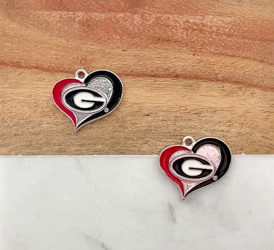 2 Pc Georgia Bulldogs Charms, Gameday Charms, Georgia Bulldogs Jewelry ...
