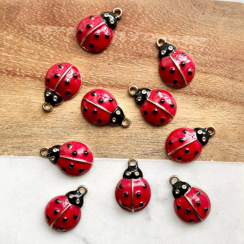 Ladybug Charms - Etsy
