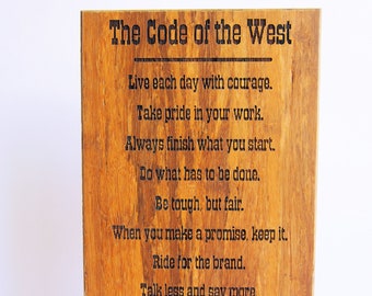 Code of the west | Etsy