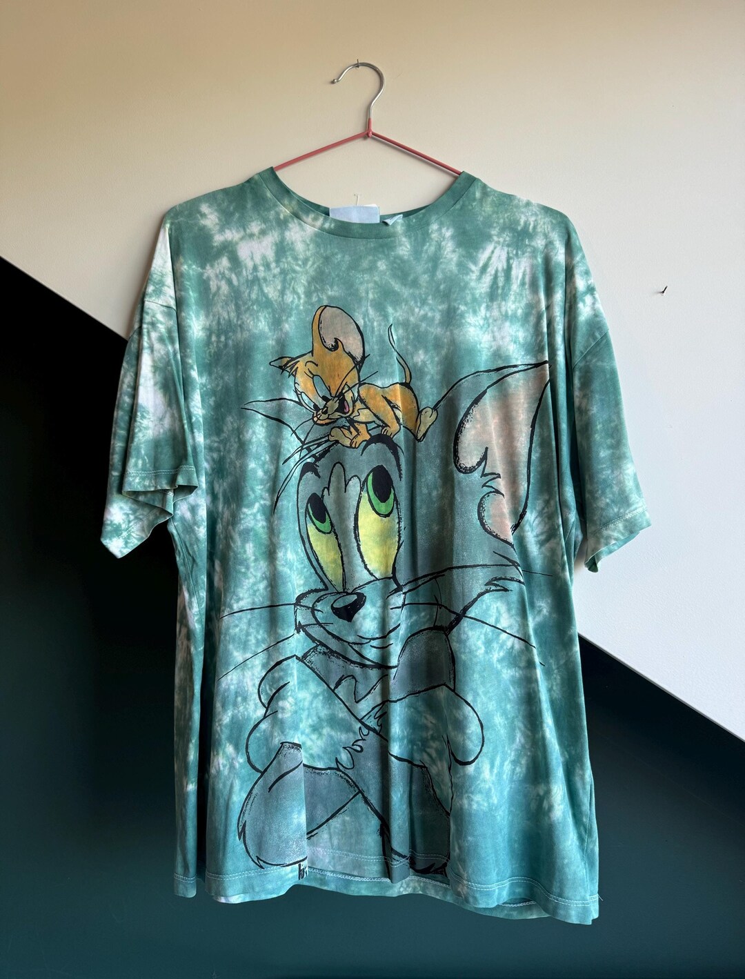 Tom & Jerry T-shirt, Tie Dye T-shirt, Unisex T-shirt, Upcycled T-shirt ...