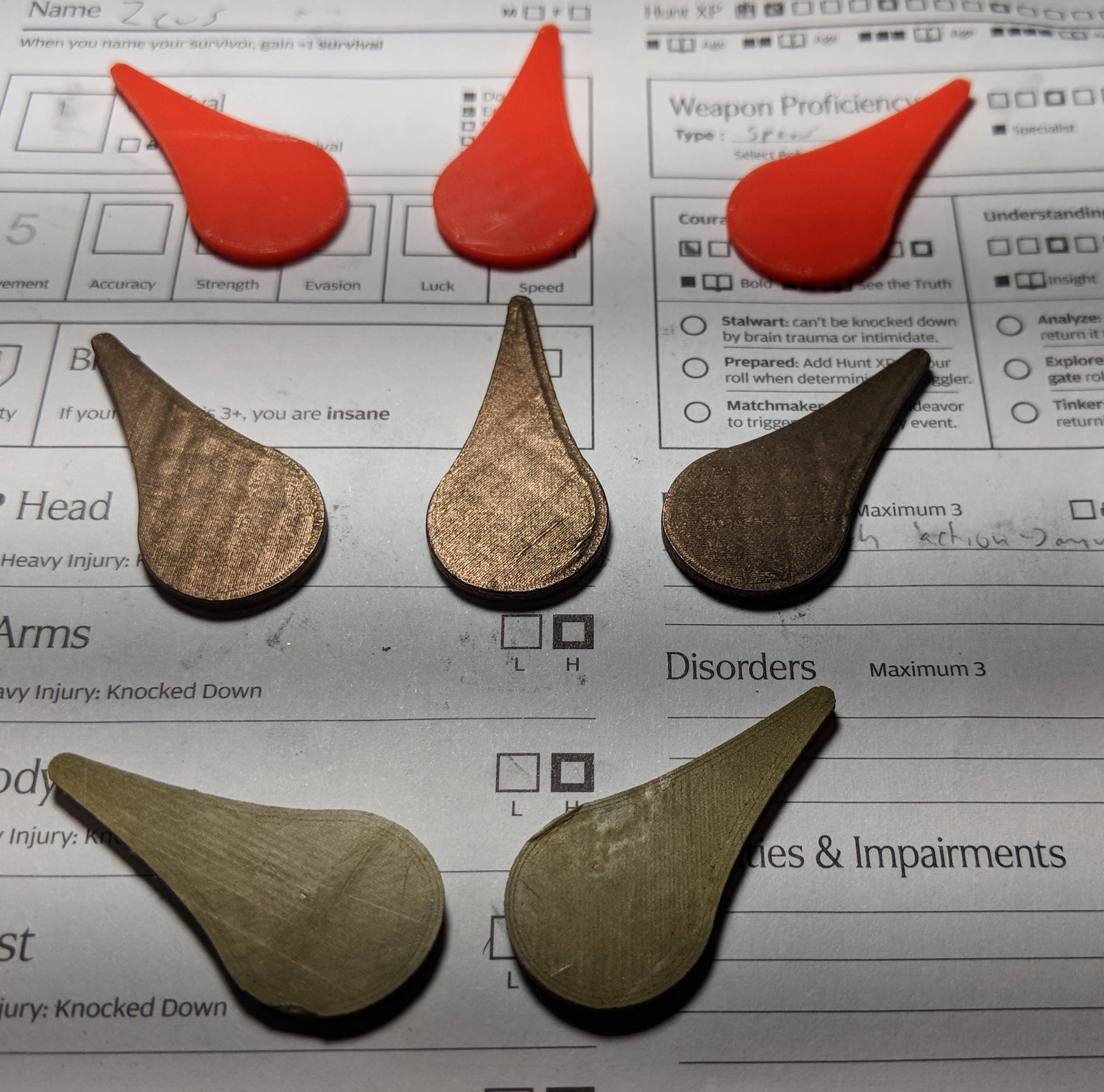 2D Bleeding Tokens for Kingdom Death: Monster - Etsy