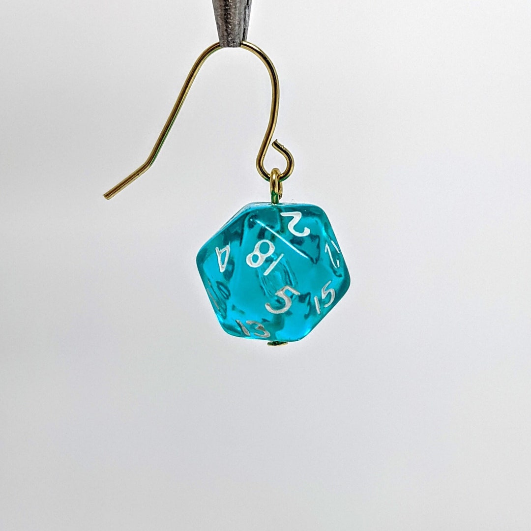 Mini Dice D20 Earrings Fishhook Dice Earring Nerdy Earrings Dnd ...