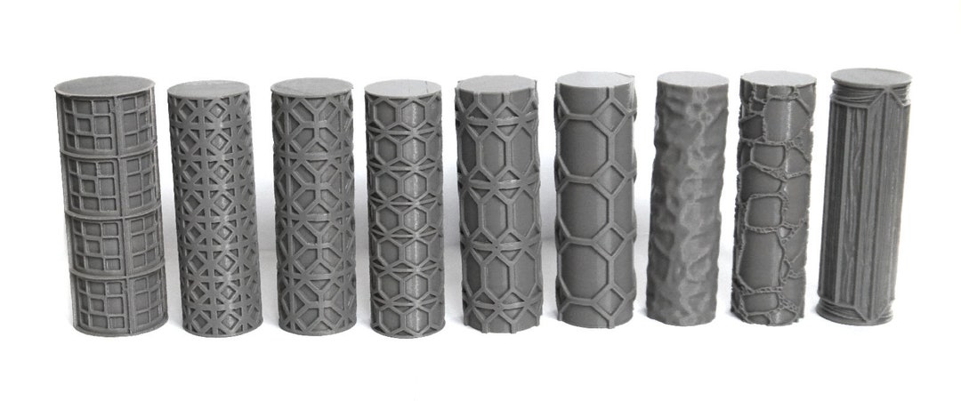 Textured Rollers Collectionclay/ Foams D&D Terrain | 28mm | 32mm ...