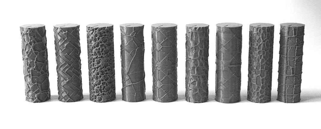 Textured Rollers Collectionclay/ Foams D&D Terrain | 28mm | 32mm ...