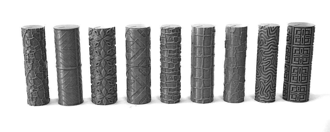 Textured Rollers Collectionclay/ Foams D&D Terrain | 28mm | 32mm ...