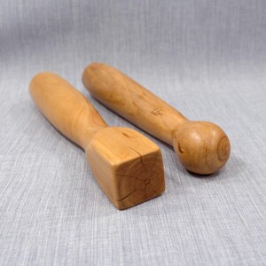Set of 2 Tok Sen Massage Tools, Ball Stick, Cube Stick, Thai Massage ...