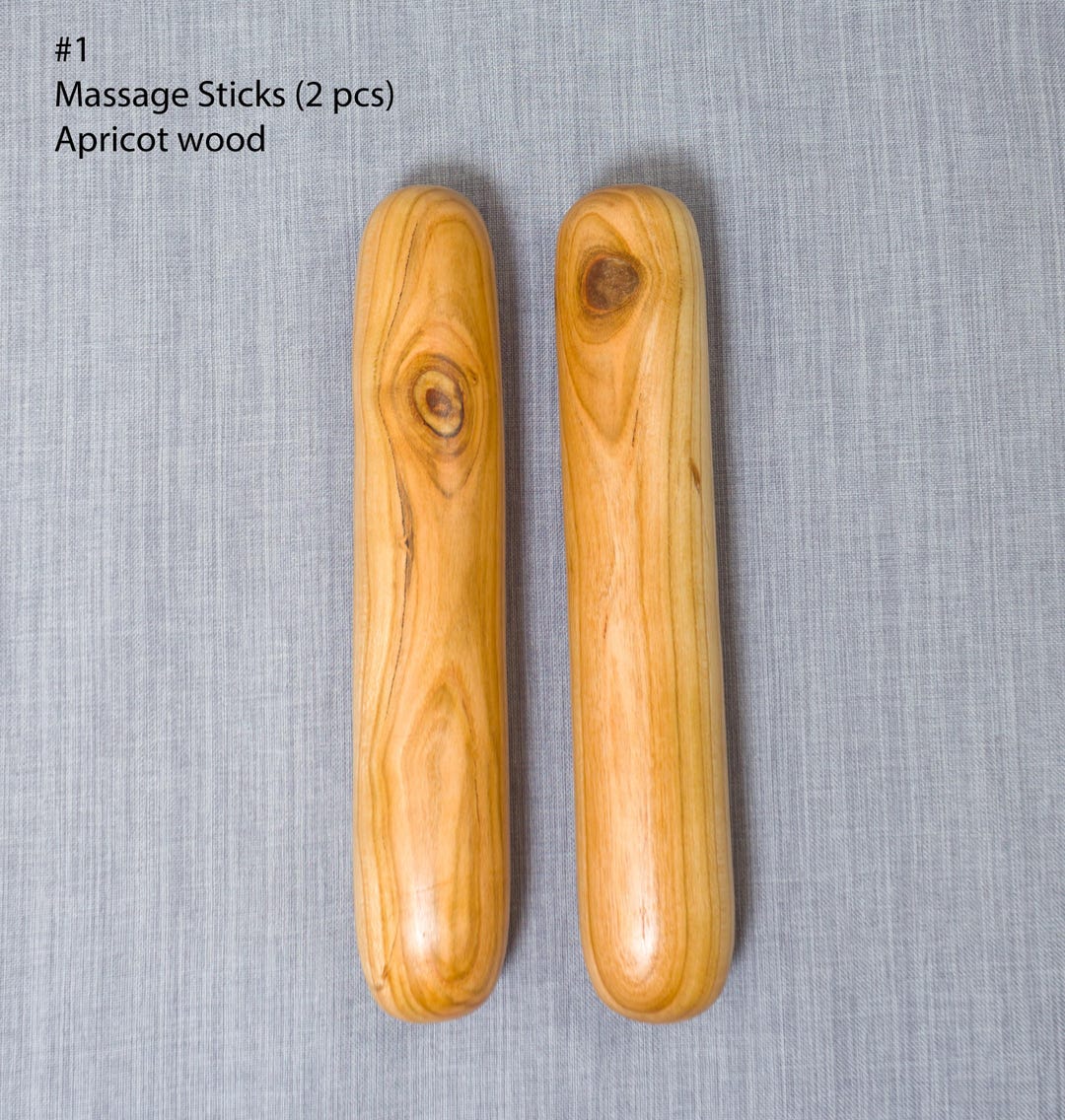 Handmade Wood Massage Sticks – Deep Tissue Body Relief Tools, Set of 2 ...