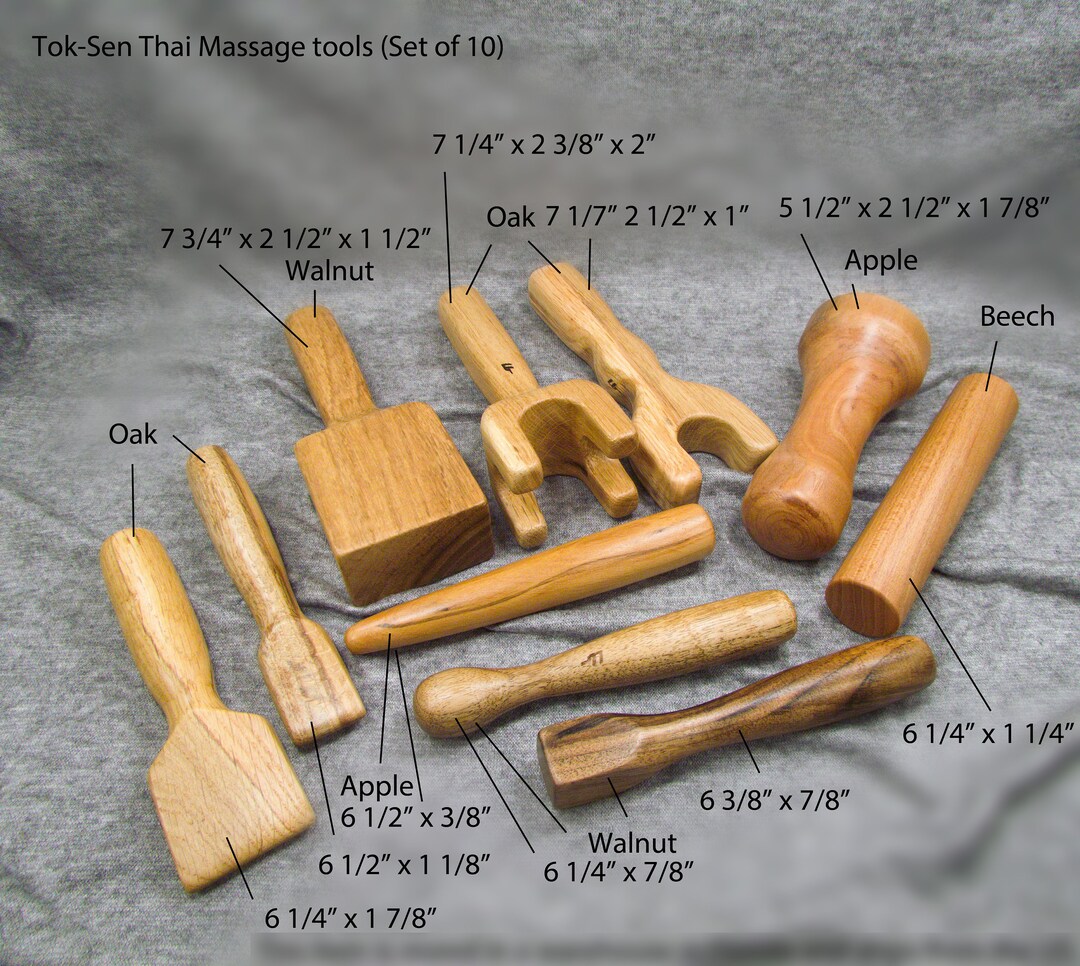 Set of 10 Tok Sen Massage Tools hammer Catapult X 2 Wedge X - Etsy