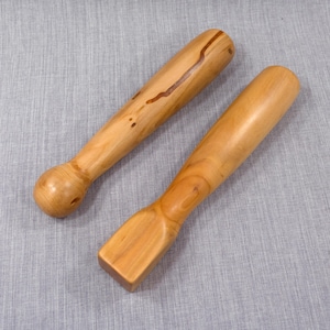 Set of 2 Tok Sen Massage Tools, Ball Stick, Cube Stick, Thai Massage ...