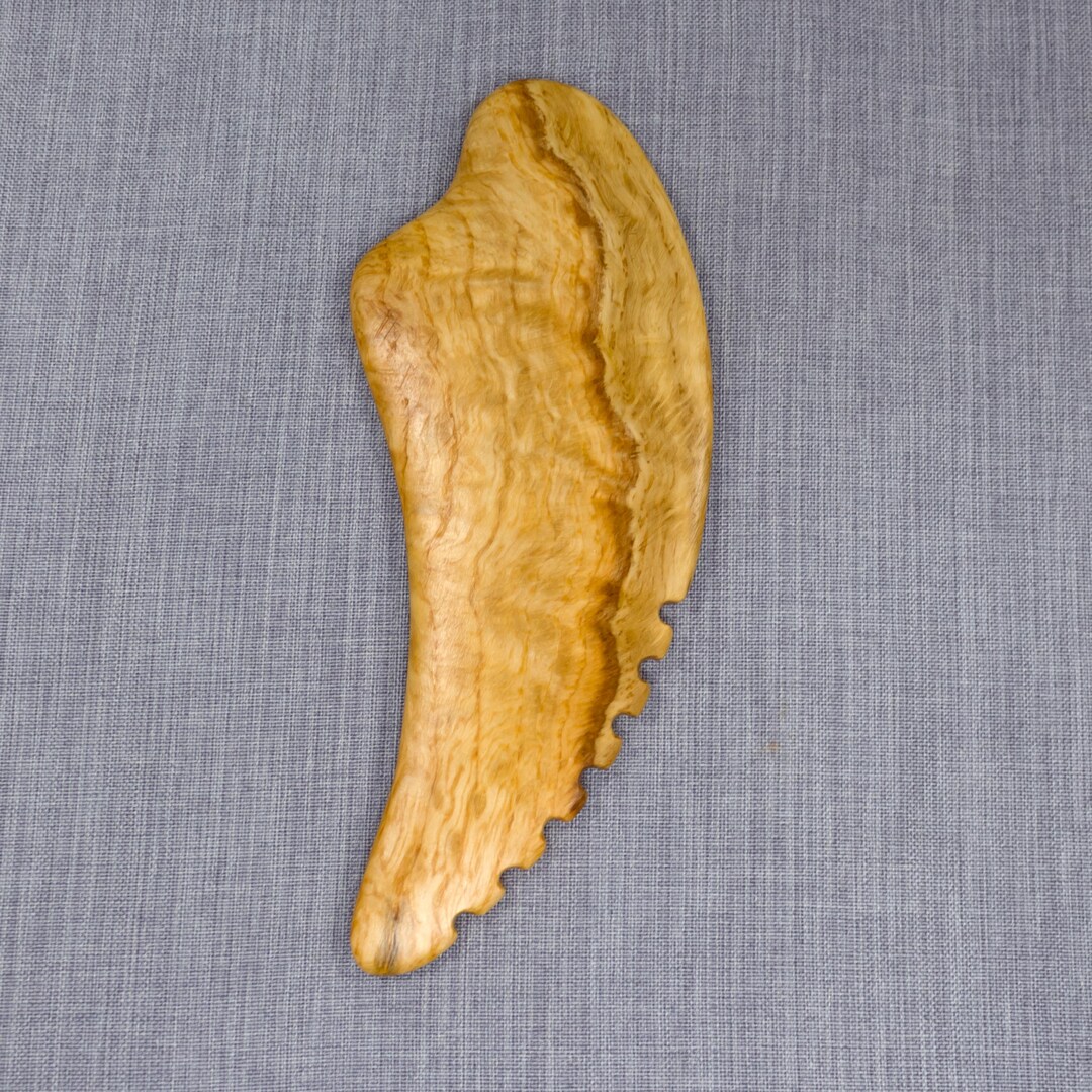 Gua Sha Massage Tool, Small Scraper With Teeth, Angel Wing, Wooden ...