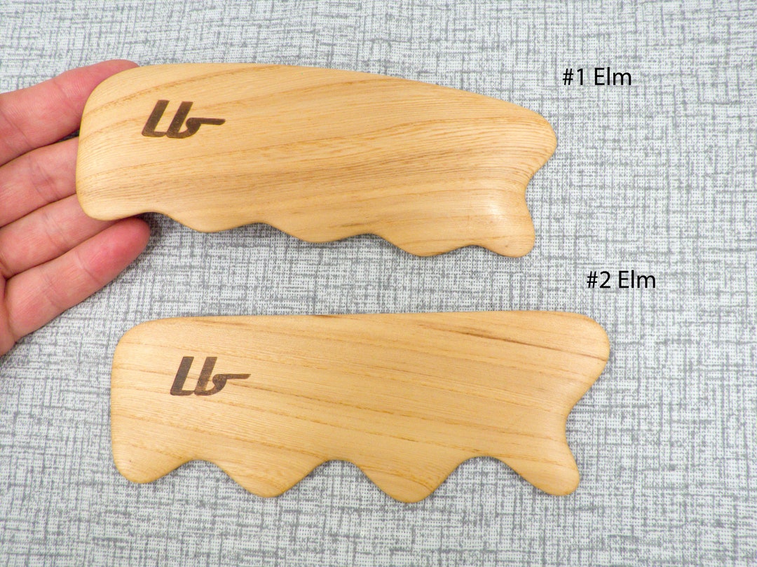 Gua Sha Massage Tool, Medium Size Scraper With Teeth, Wooden Massage ...
