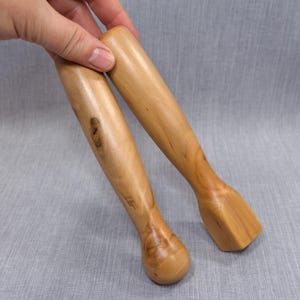 Set of 2 Tok Sen Massage Tools, Ball Stick, Cube Stick, Thai Massage ...