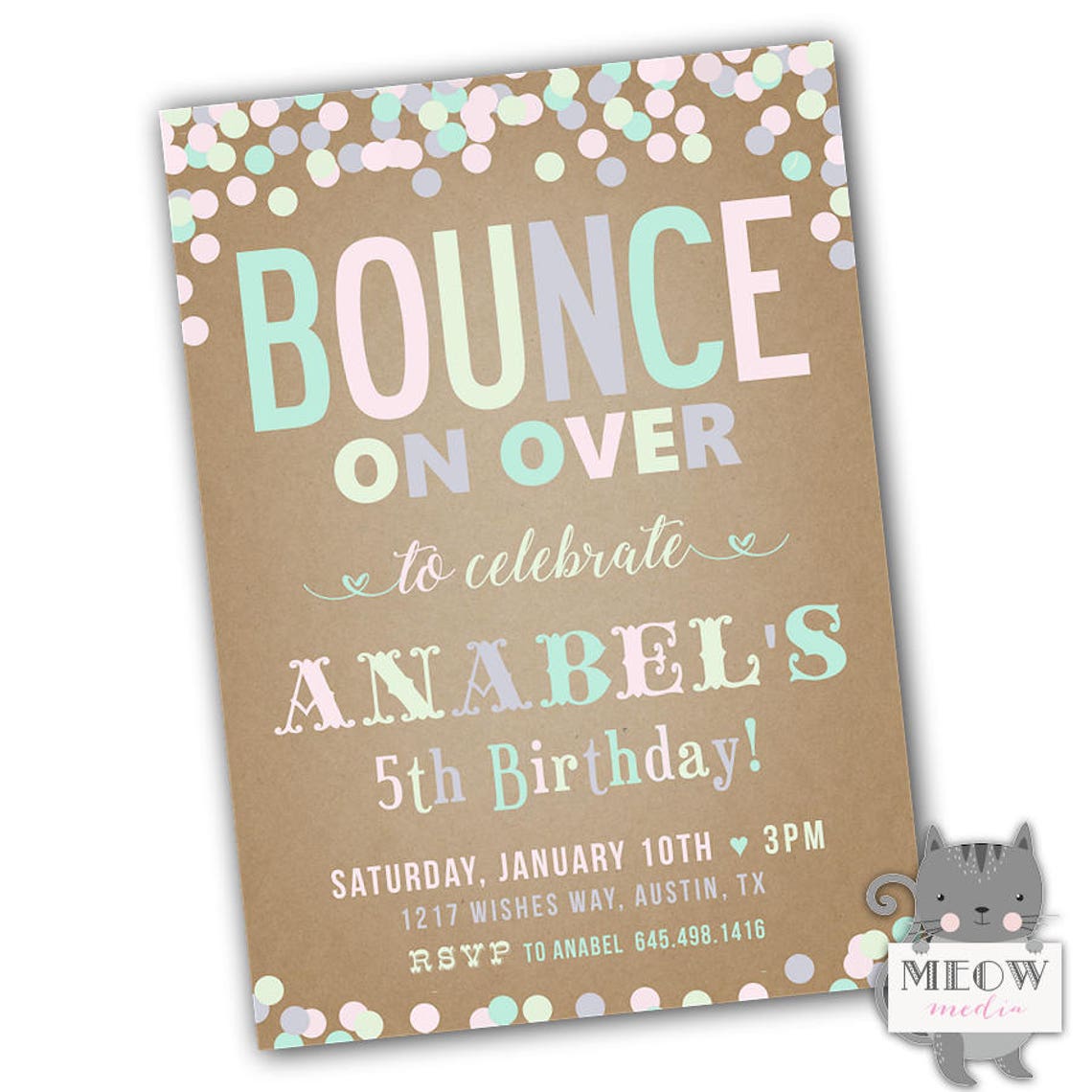 Bounce House Invitations Bounce Birthday Party Invitation - Etsy