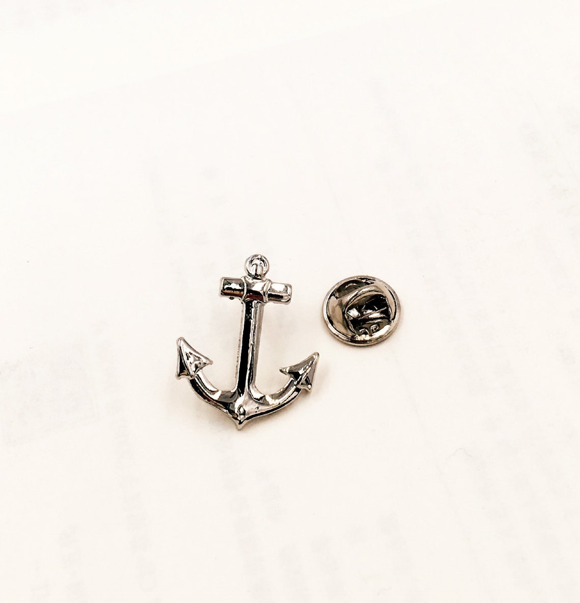 Silver-tone Anchor Lapel Hat Tie Pin Badge Sailor Nautical - Etsy UK