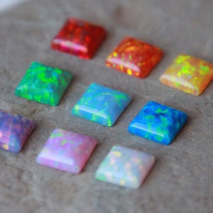 SQUARE OPALS - 6mm Square Opal Cabochons - Loose Opals - Loose ...