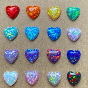 OPAL HEART CABOCHONS Azure Opal Heart Opal Hearts - Etsy