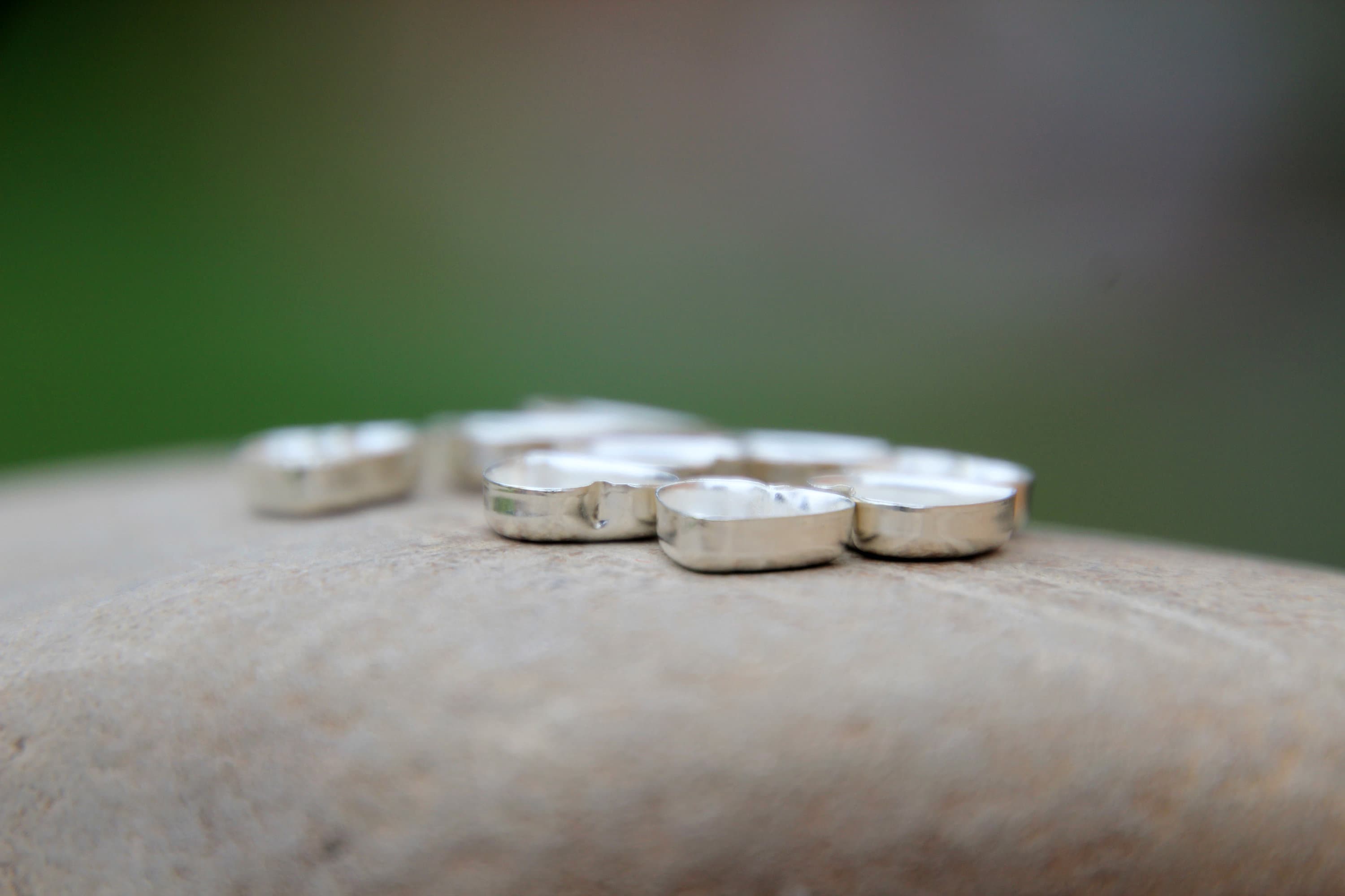 Sterling Silver HEART BEZEL CUP 8mm Heart Bezel Cup Heart | Etsy
