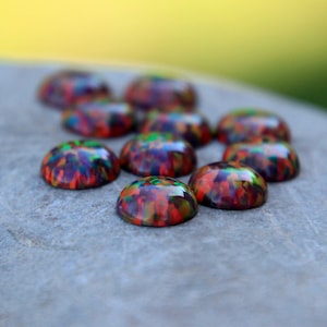 8mm Synthetic Opal Cabochons – Lab Grown, October Gemstone - Etsy