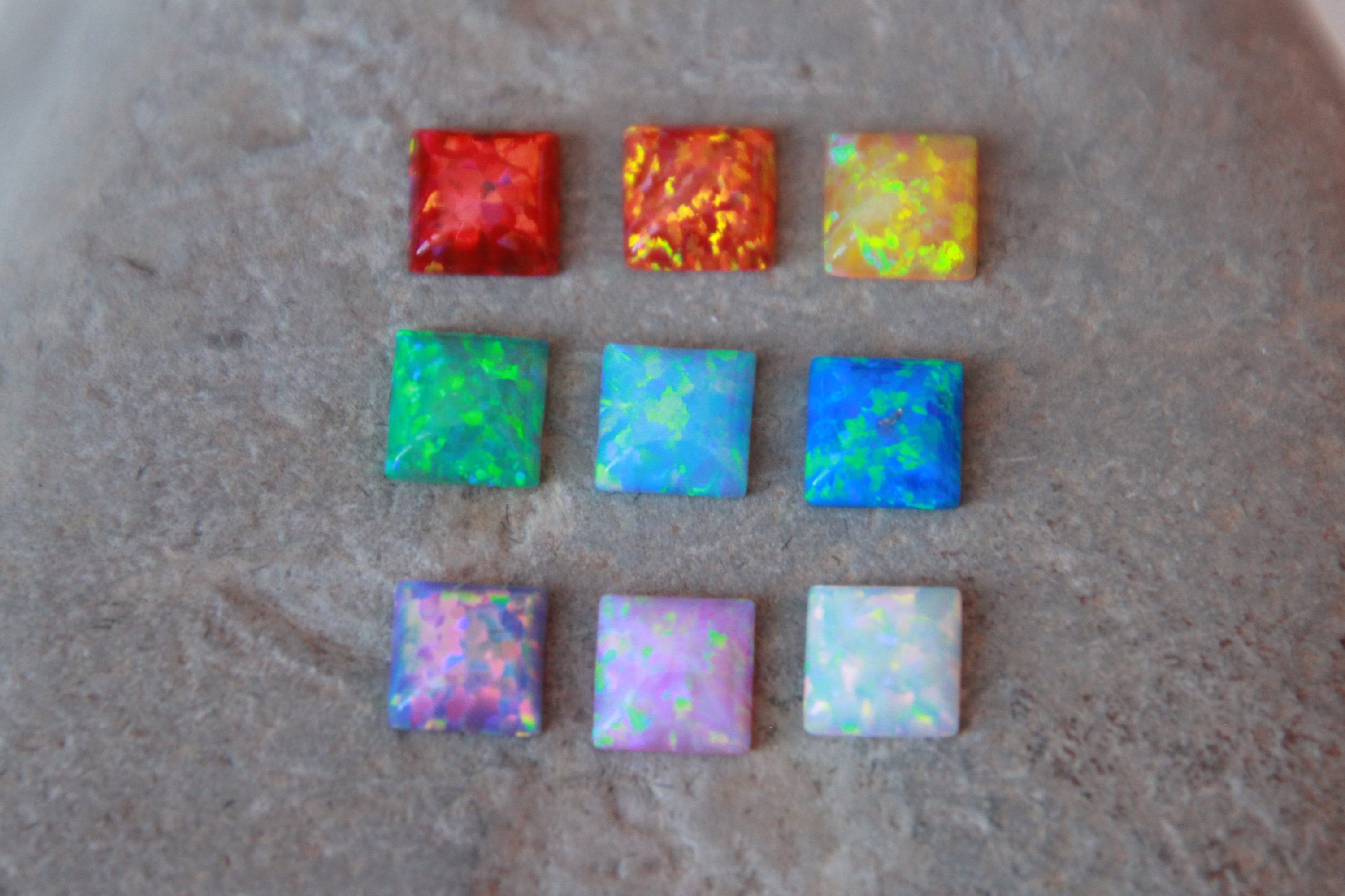SQUARE OPALS 6mm Square Opal Cabochons Loose Opals Loose - Etsy