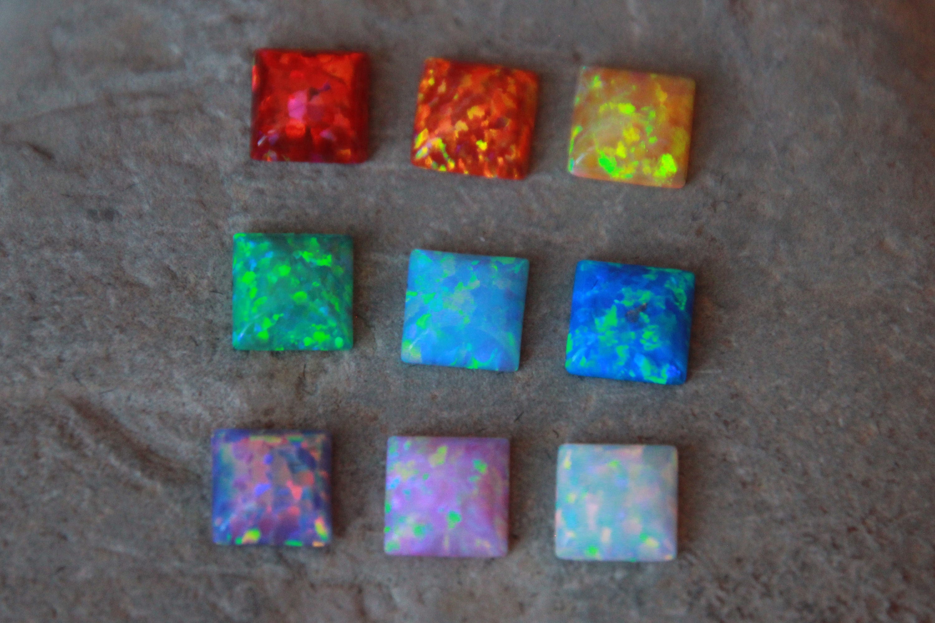 SQUARE OPALS 6mm Square Opal Cabochons Loose Opals Loose - Etsy