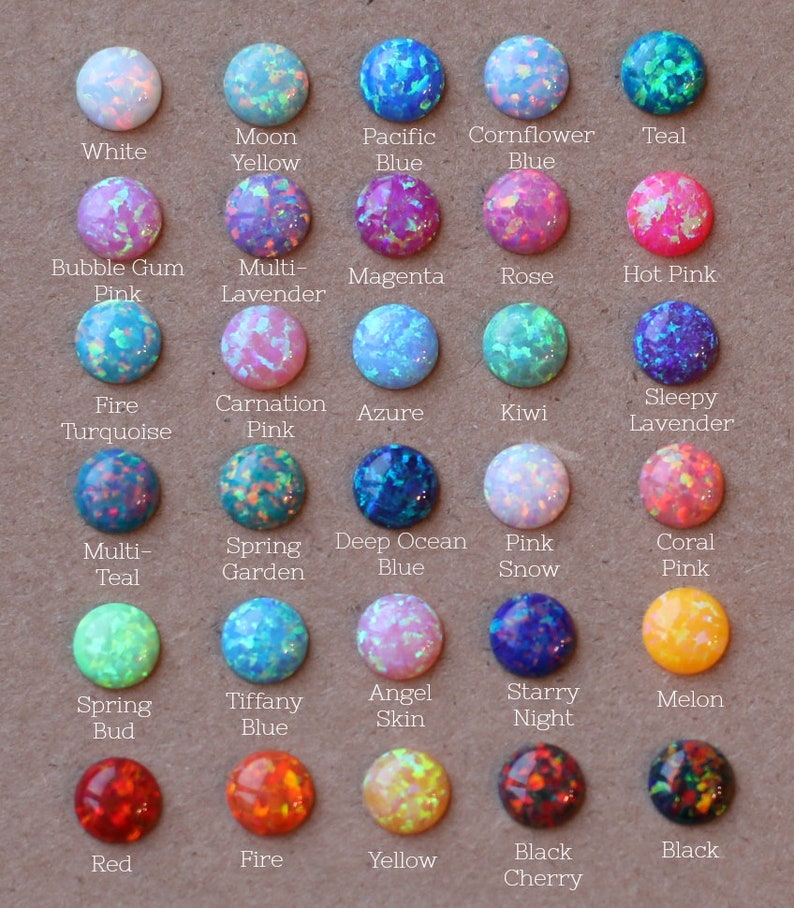 6mm OPAL CABOCHONS 6mm Opal Cabochon Choose Your Color - Etsy