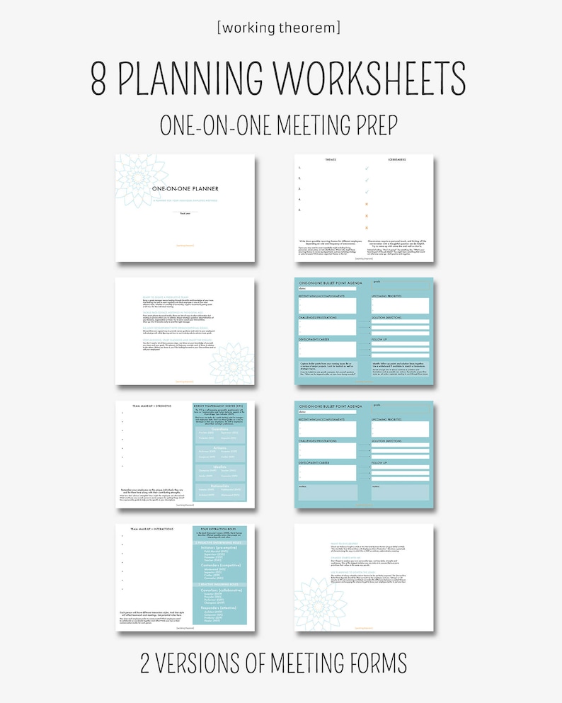 One-on-one Planner.printable.planner.small Business Planner.manager - Etsy