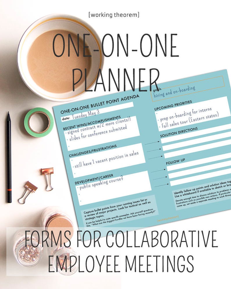 One-on-one Planner.printable.planner.small Business Planner.manager - Etsy