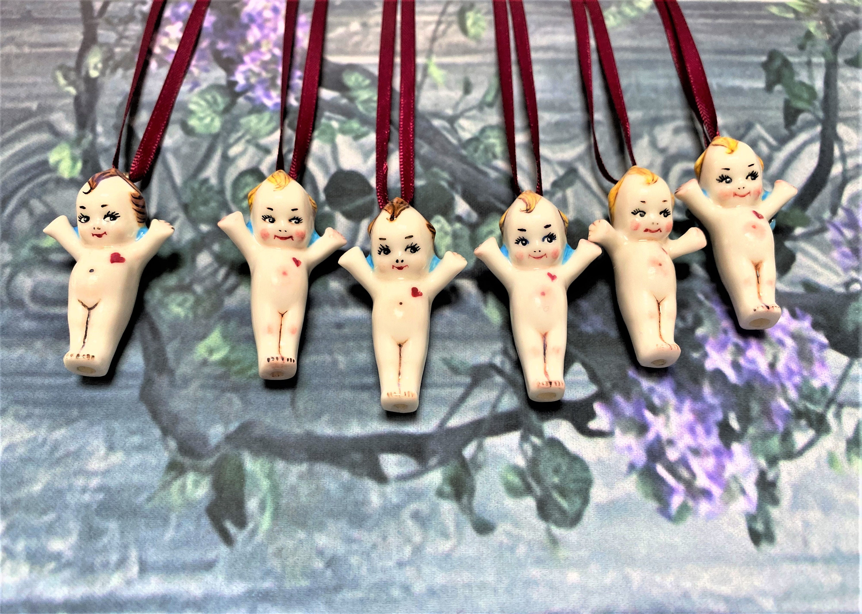 Mini Kewpie Necklace Cupie Baby Doll Figurine Porcelain doll | Etsy