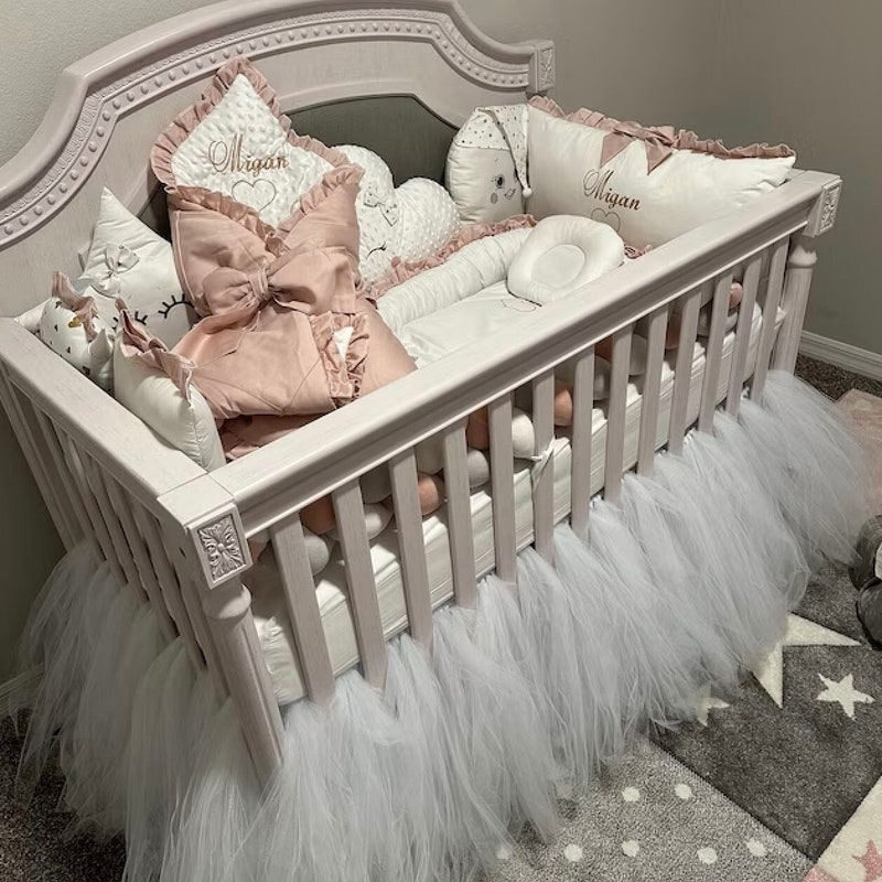 White Crib Bedding - Etsy