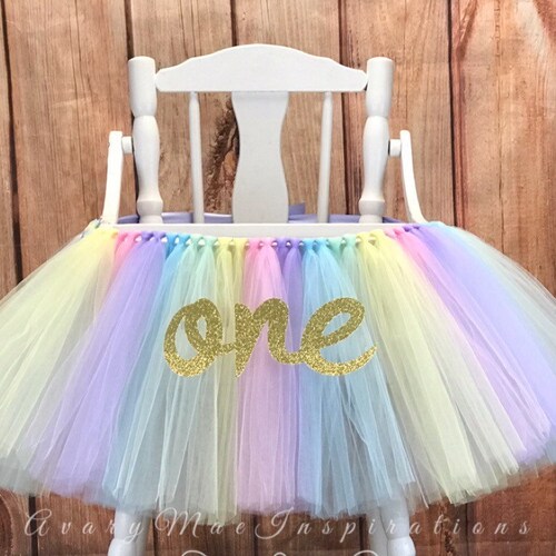 Pastel Rainbow High Chair Banner Rainbow Highchair Banner - Etsy