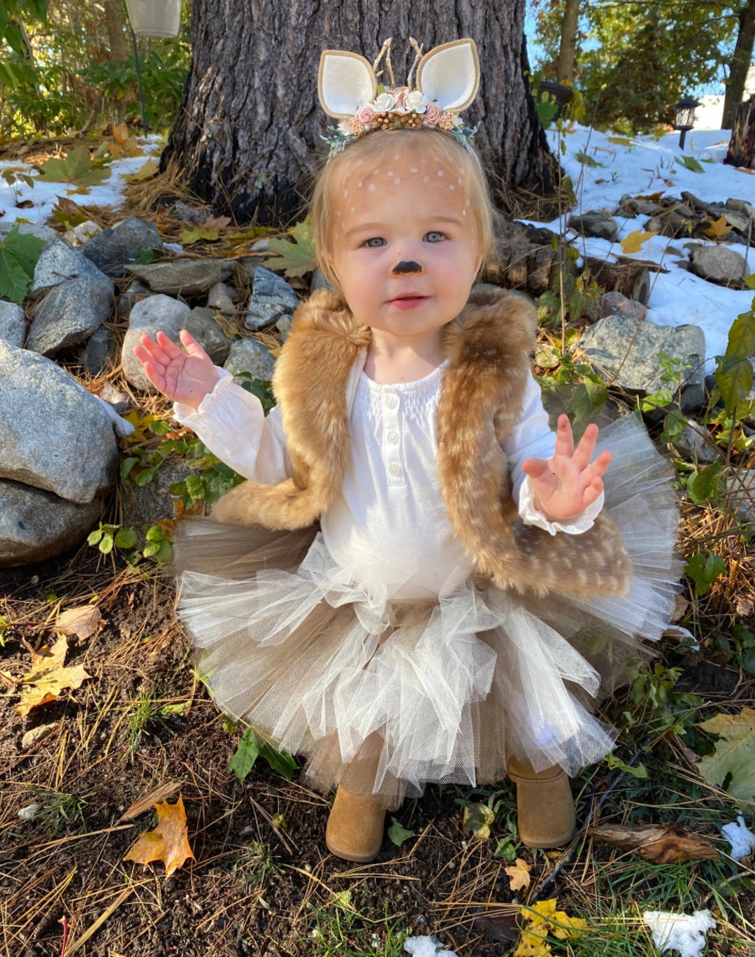 Woodland Deer Tutu Girls Deer Costume Tutu Little Deer Tutu - Etsy